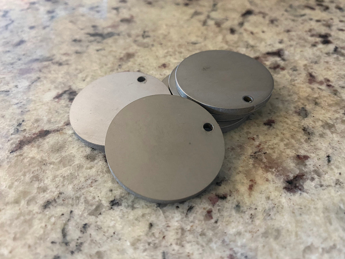 Titanium Discs 1" - 1 1/2" , 18 Gauge 16 Gauge 1/8" Thick Discs – Heavy ...